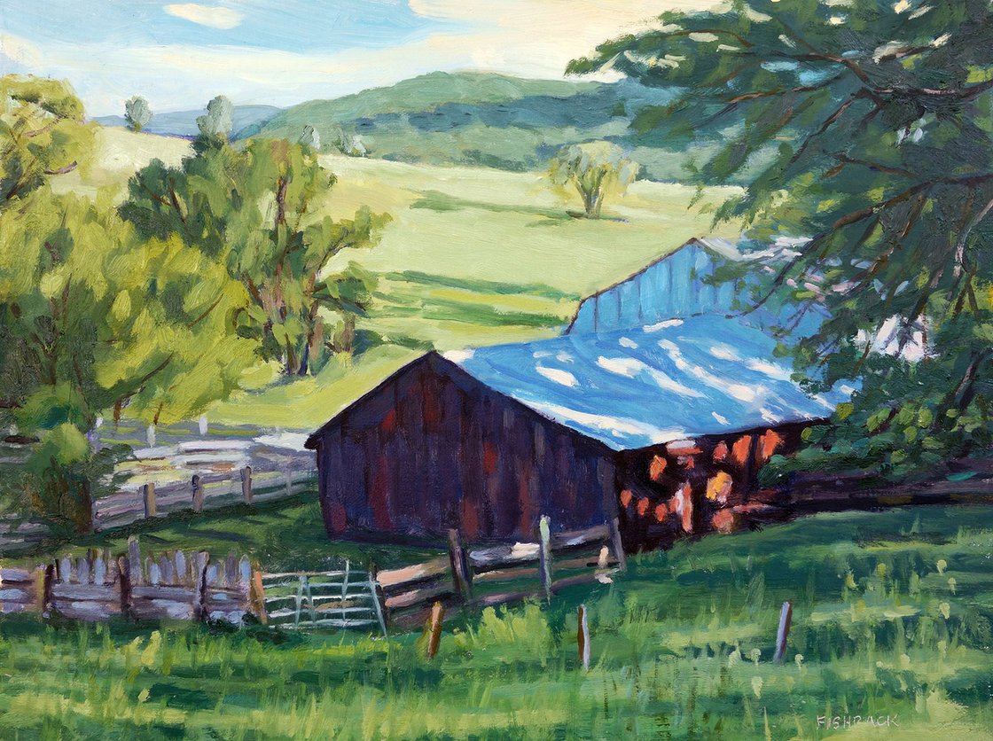 Ranch Study Oil painting: Daniel Brian Fishback | Artfinder