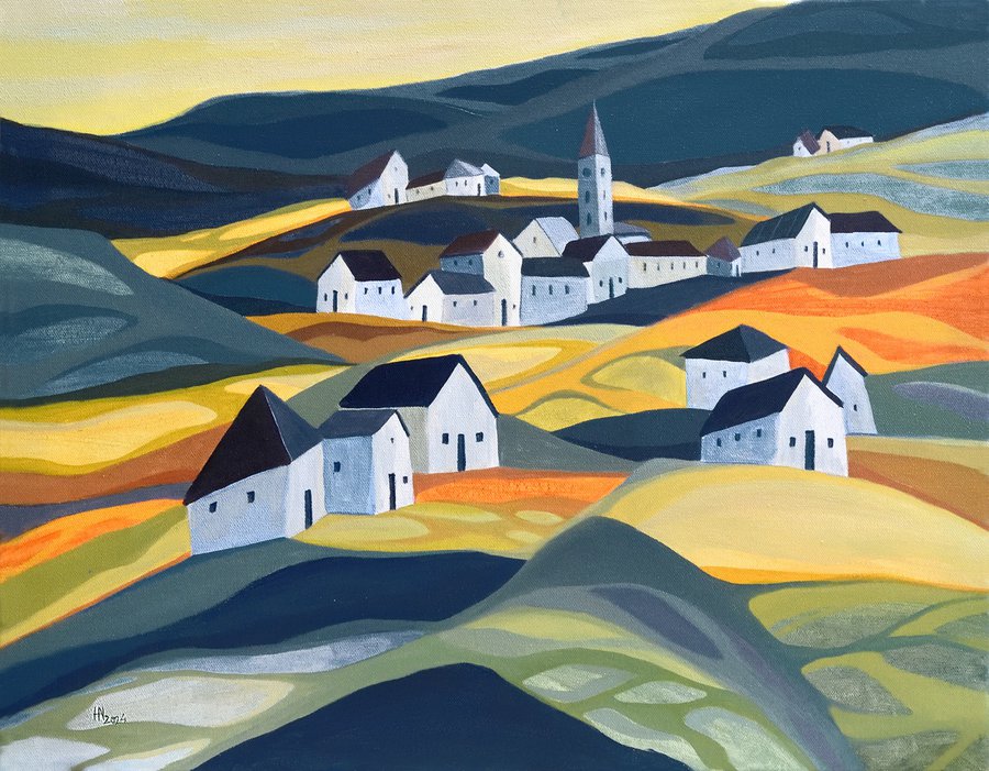 On a Hot Summer Day Oil painting: Aniko Hencz | Artfinder