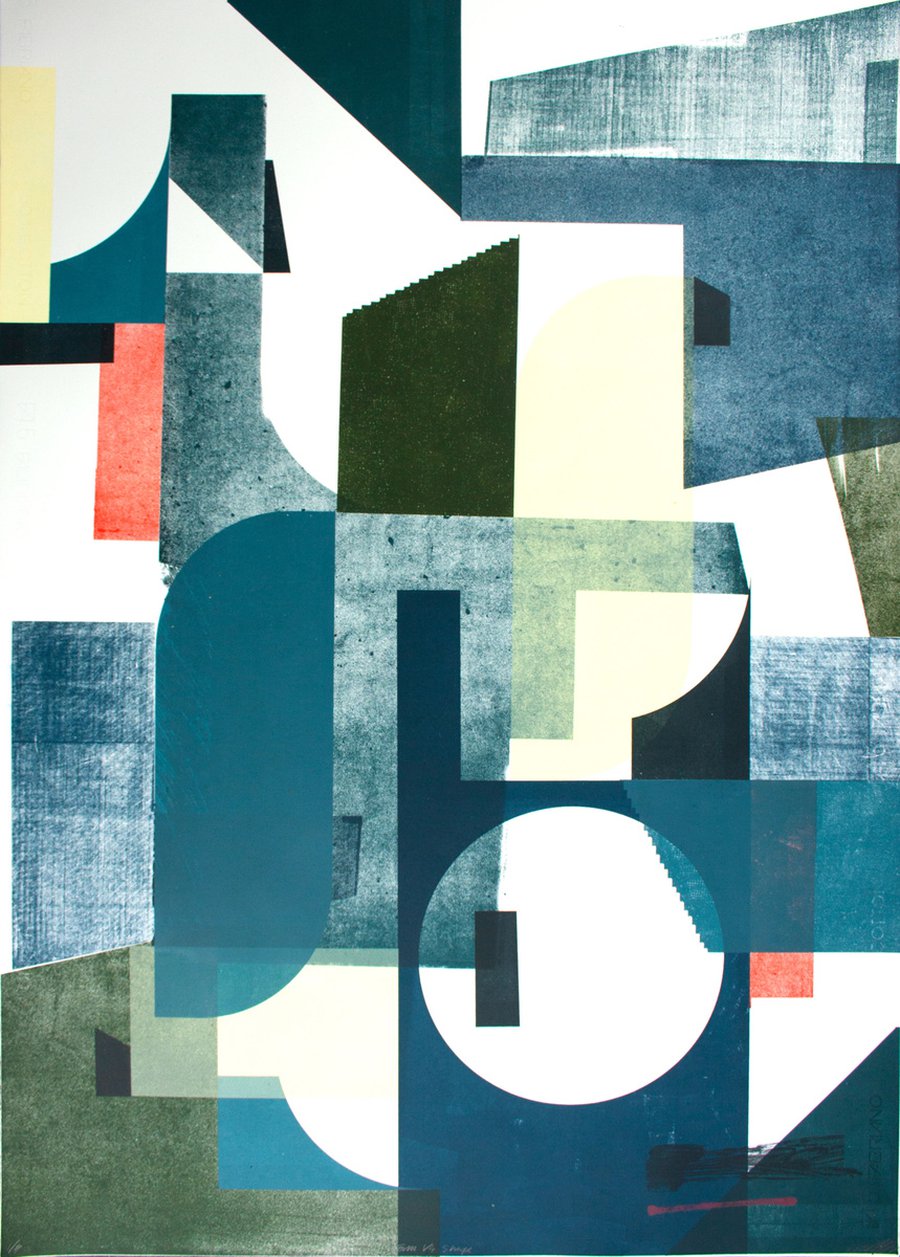 Form Vs Shape Screenprint by Angus Vasili | Artfinder