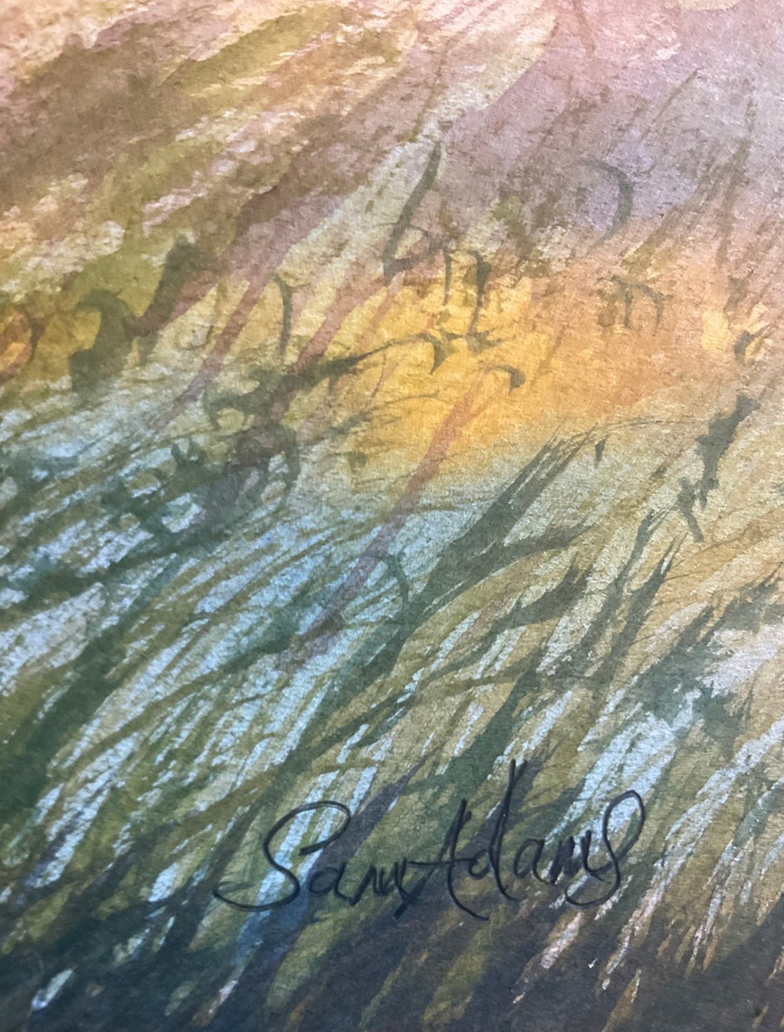 Wind in the grass Watercolour by Samantha Adams | Artfinder