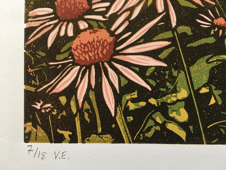 Sunseekers Linocut: Susan Noble | Artfinder