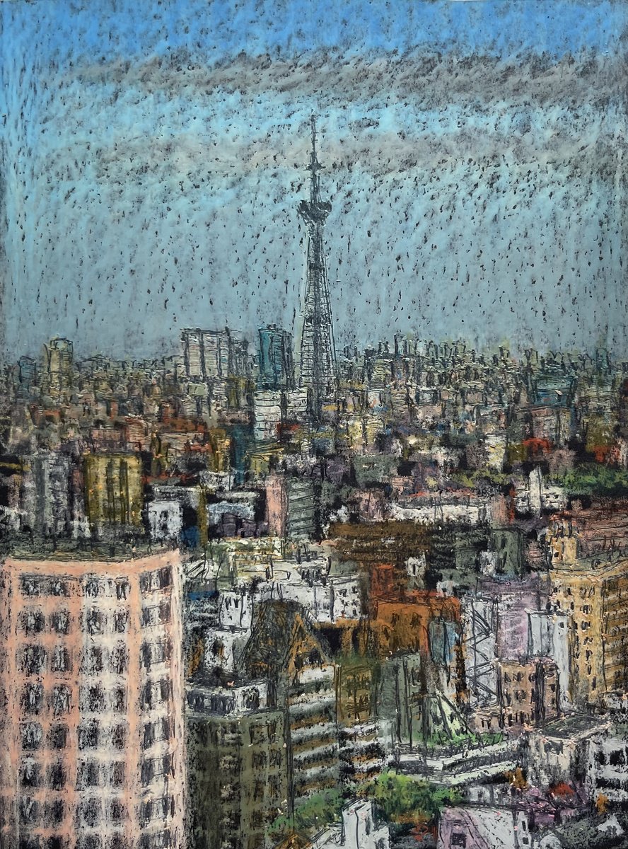 Hazy Day in Tokyo Pastel drawing: David Lloyd | Artfinder