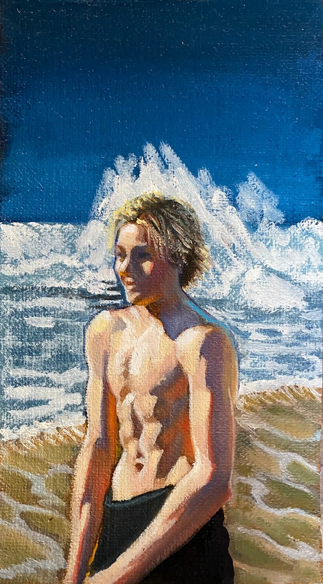 Next life I'll a surfer Oil painting: Elena Zima | Artfinder