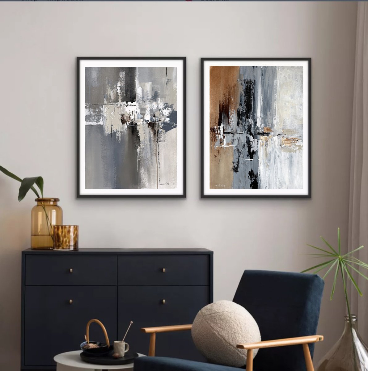 Urban Resonance set Acrylic painting: Tatiana Malinovscaia