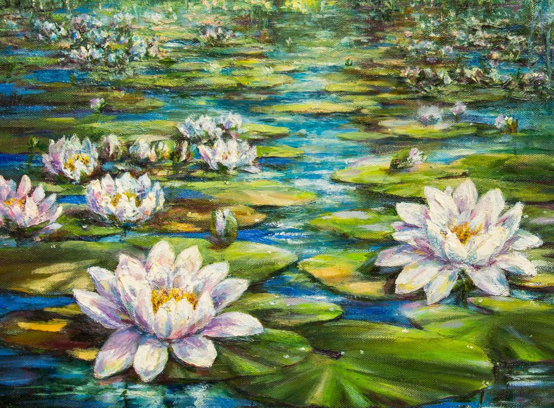 WATER LILIES Oil painting: Galyna Shevchencko | Artfinder