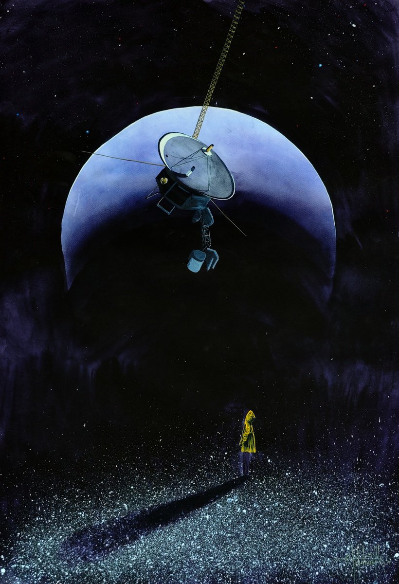 Voyager 1 Watercolour: Eugene Gorbachenko | Artfinder