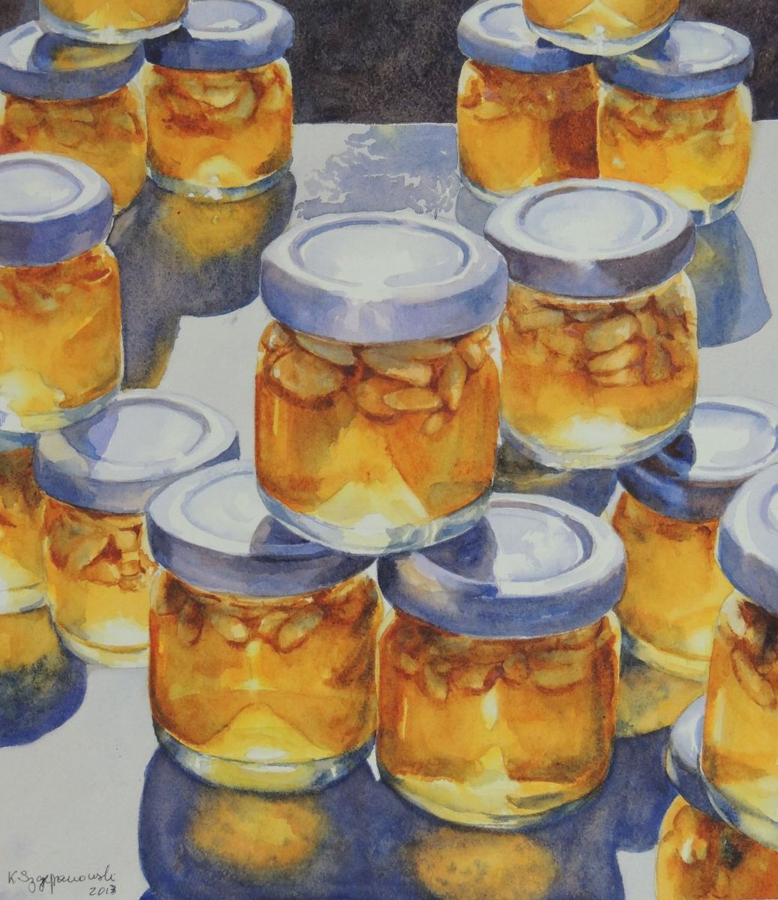 Pergamon honey Painting by Krystyna Szczepanowski | Artfinder