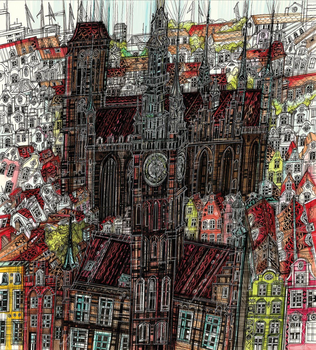 Gdansk Drawing: Maria Susarenko | Artfinder