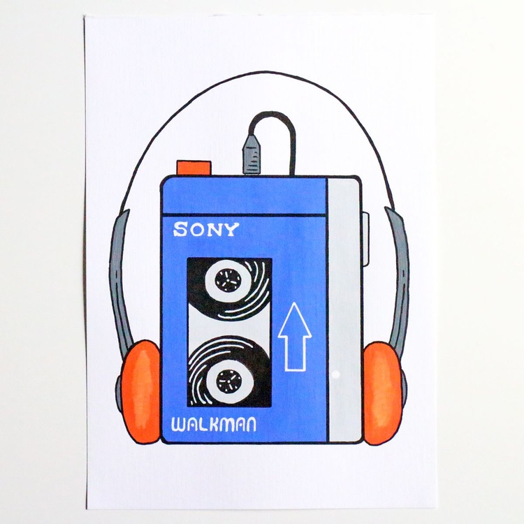 Sony TPS-L2 Walkman - Retro Pop Art Painting On | Artfinder
