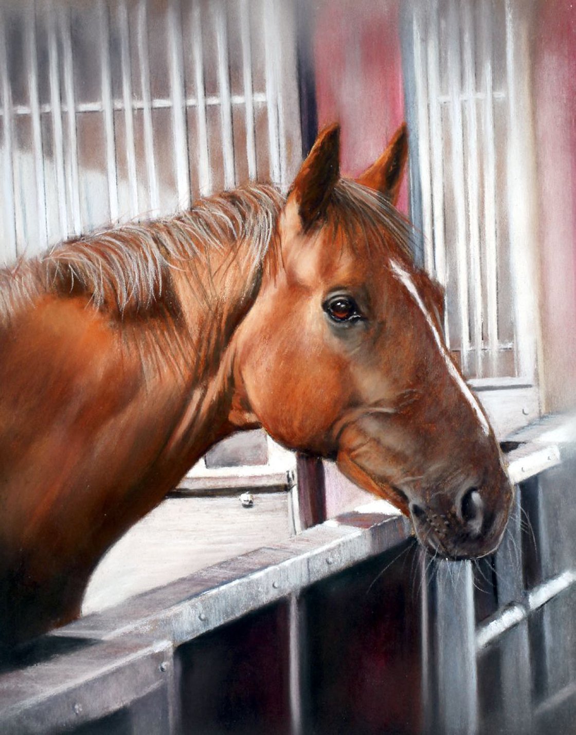 Horse in Stable Painting by Brian Halton | Artfinder
