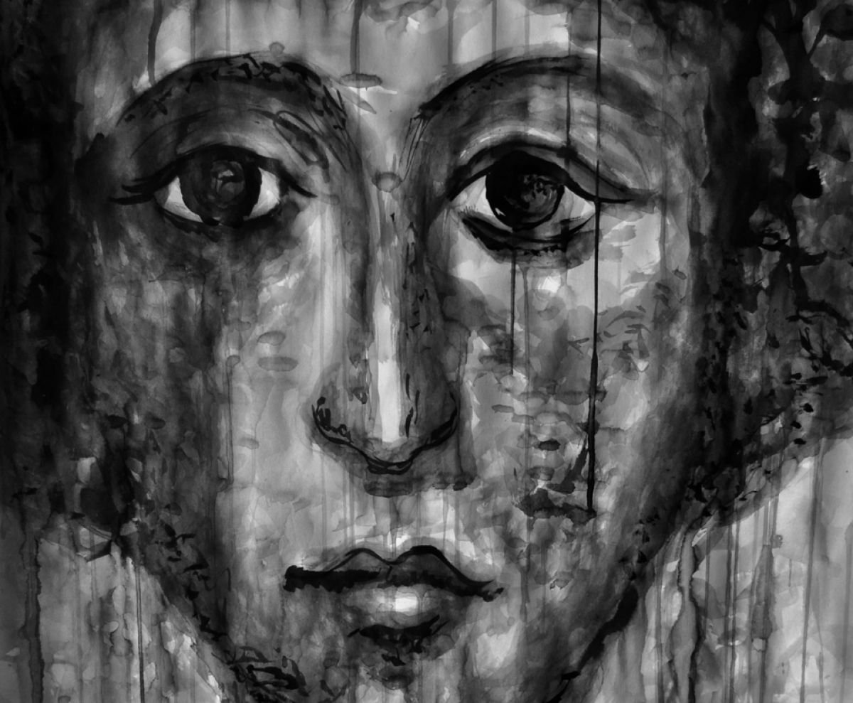 Crying Angel Painting by Alex Solodov | Artfinder