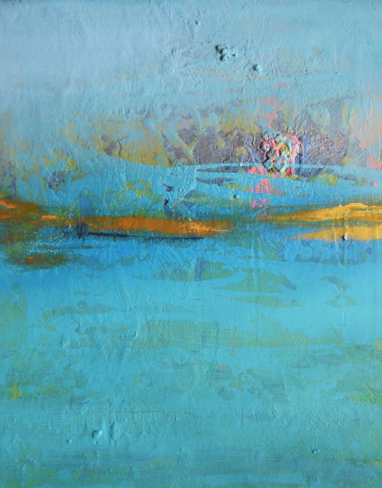 Abstract Landscape "Peaceful moments" Acrylic painting by Henrieta ...