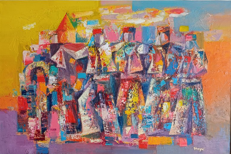 Armenian Kochari Dance Oil painting: Hayk Miqayelyan | Artfinder