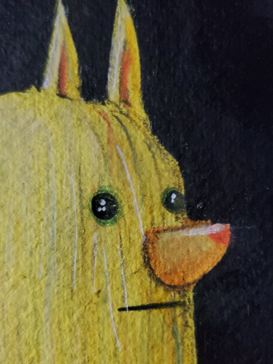 straw dog Mixed-media painting by Mat JS Moore | Artfinder