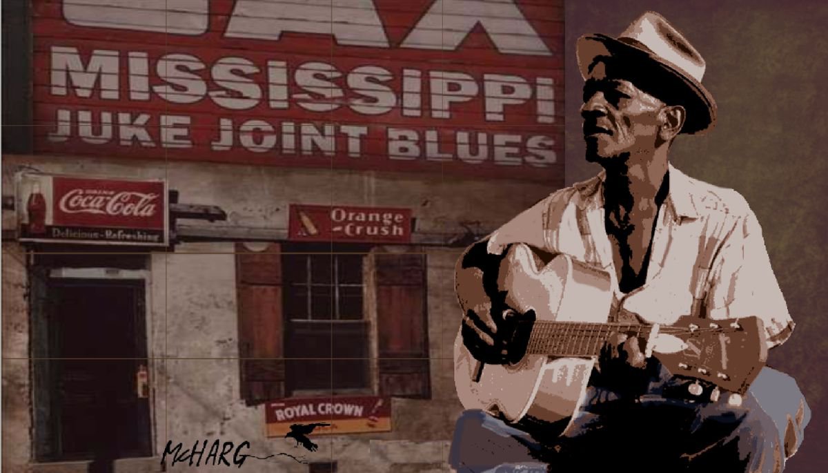 DELTA BLUES Mixed-media painting by Joe McHarg | Artfinder