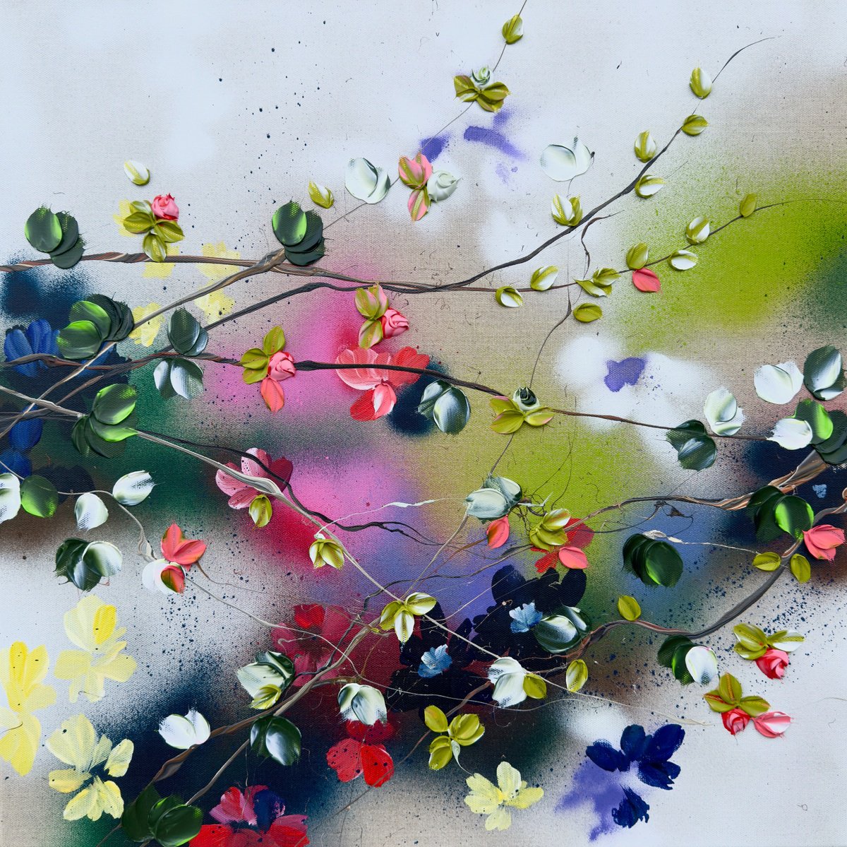 Satori Blooms II Acrylic painting by Anastassia Skopp | Artfinder