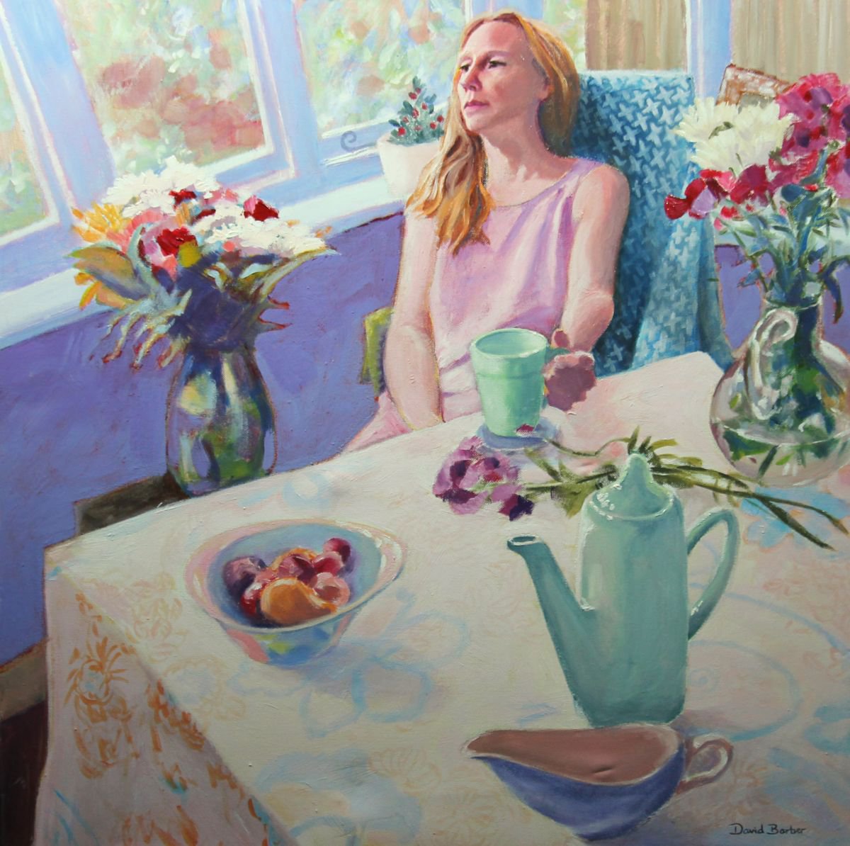 Morning Coffee Acrylic painting by David Barber | Artfinder