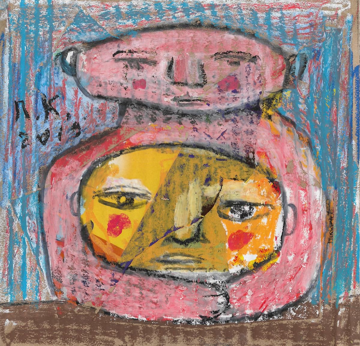 Conjoined twins Pastel drawing by Pavel Kuragin | Artfinder