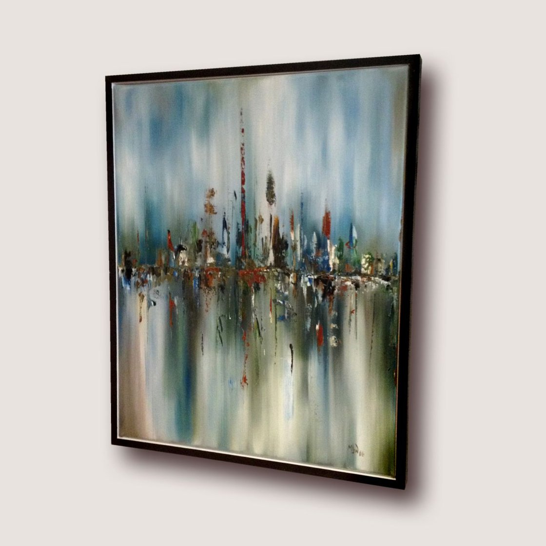 Landscape abstract - Winter on the Lake Oil painting: Matthew Withey ...