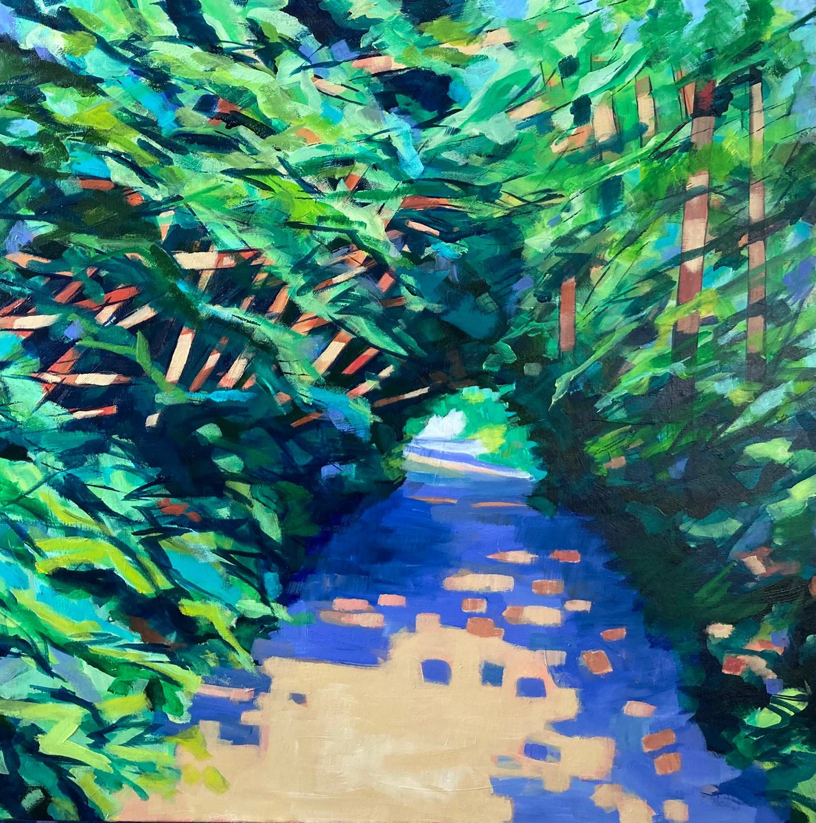 Pine path Acrylic painting by Stuart Roper | Artfinder