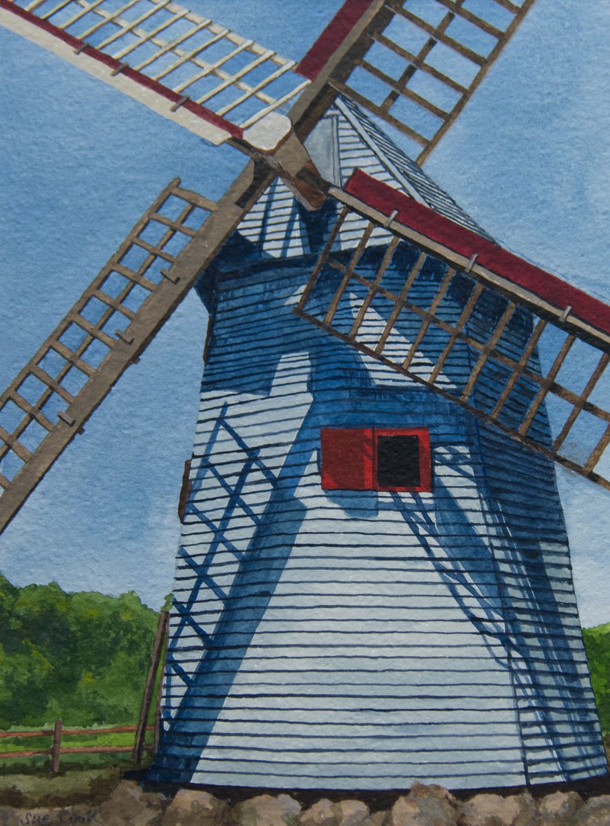 The Old Mill, Nantucket, USA Watercolour: Sue Cook | Artfinder