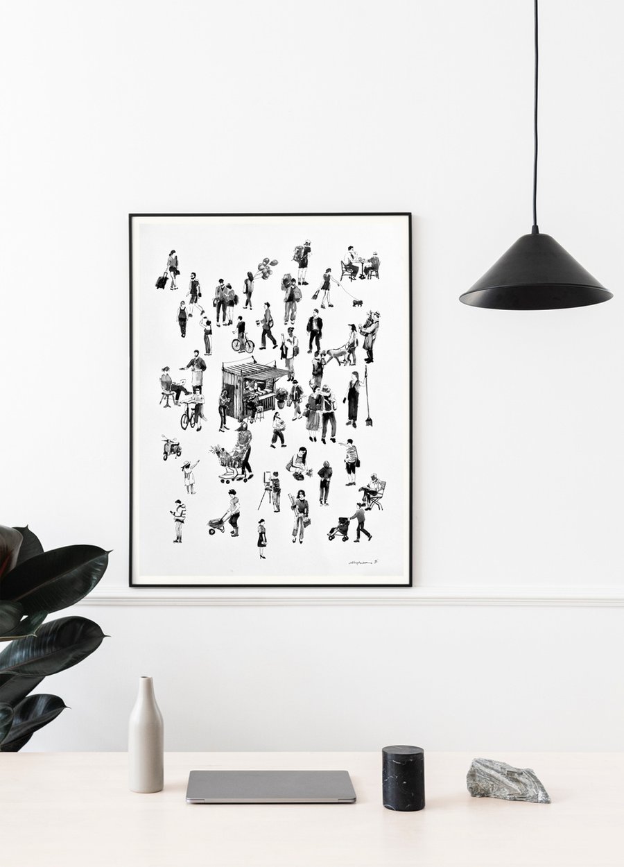 Urban People Watercolour: Bogdan Shiptenko | Artfinder