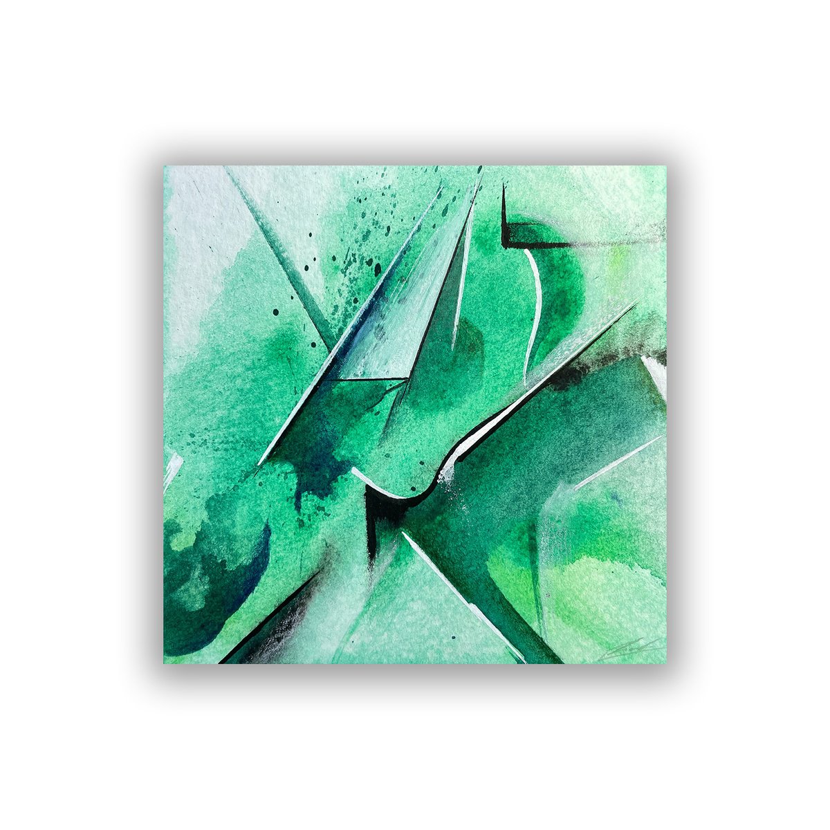 Anthropocene Study in Green Drawing by Richard Yeomans | Artfinder