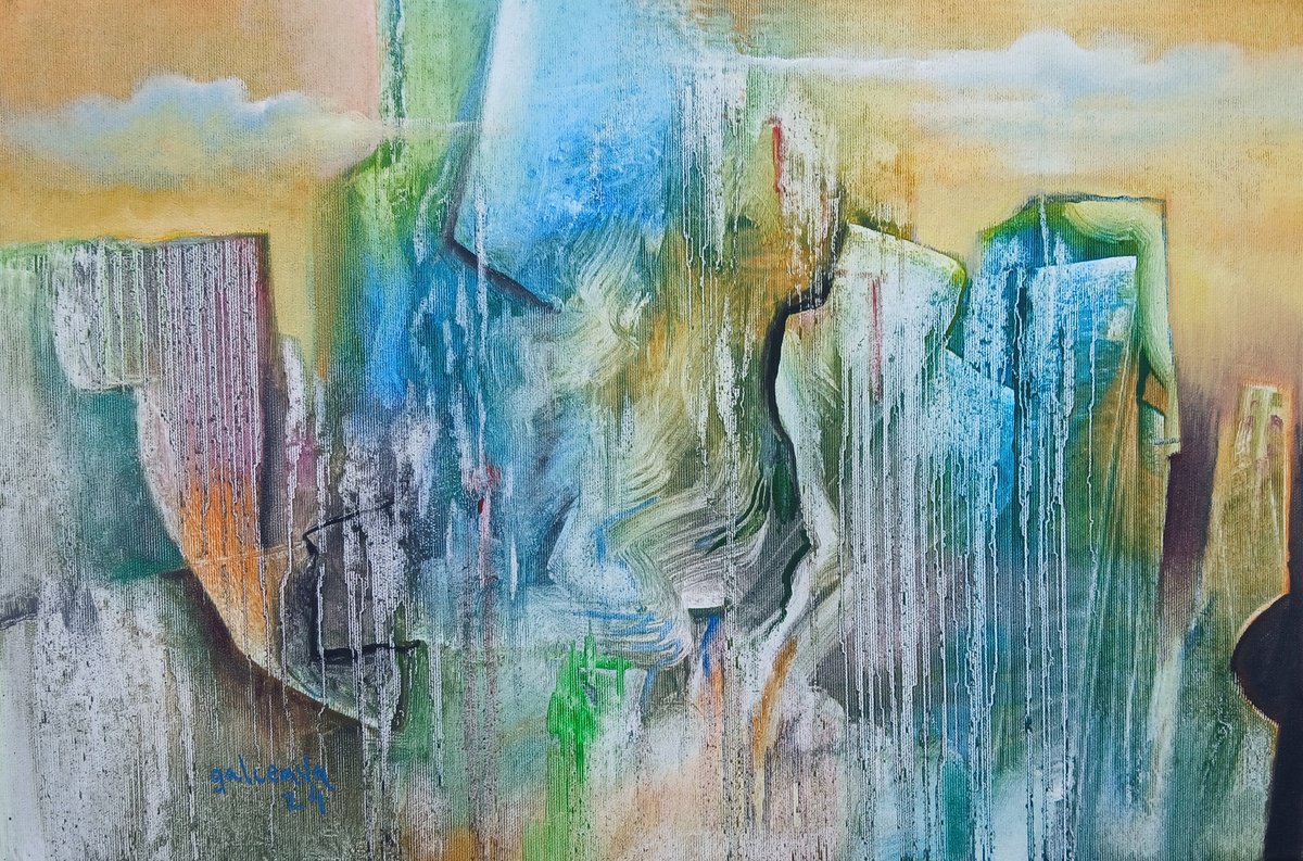 Imaginary Structures Oil painting by Constantin Galceava | Artfinder