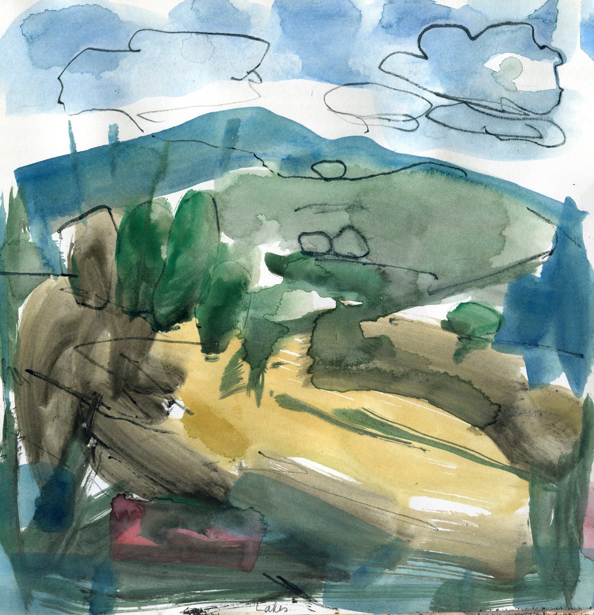 Landscape #17 Watendlath Watercolour: Elizabeth Anne Fox | Artfinder