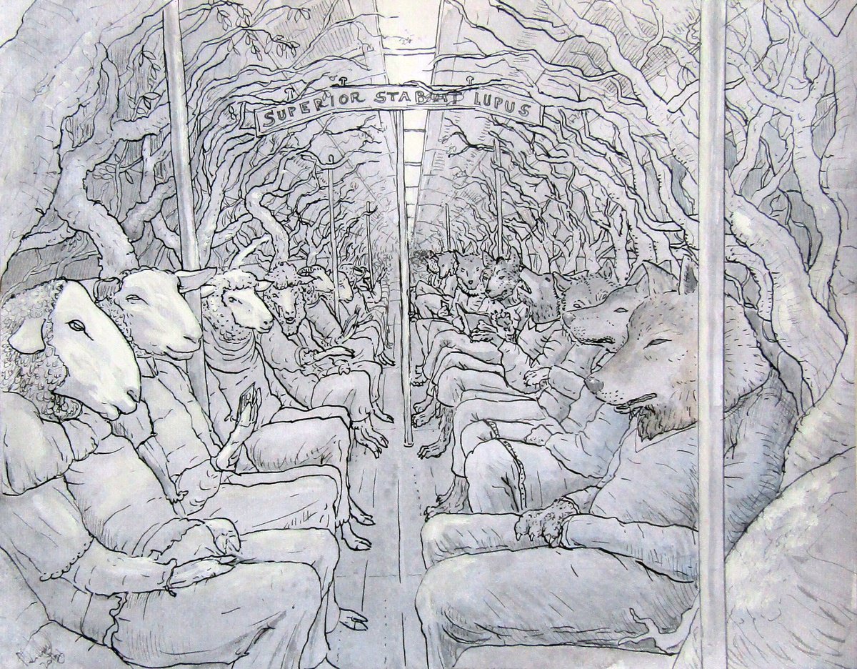 Superior stabat lupus Drawing: paolo beneforti | Artfinder