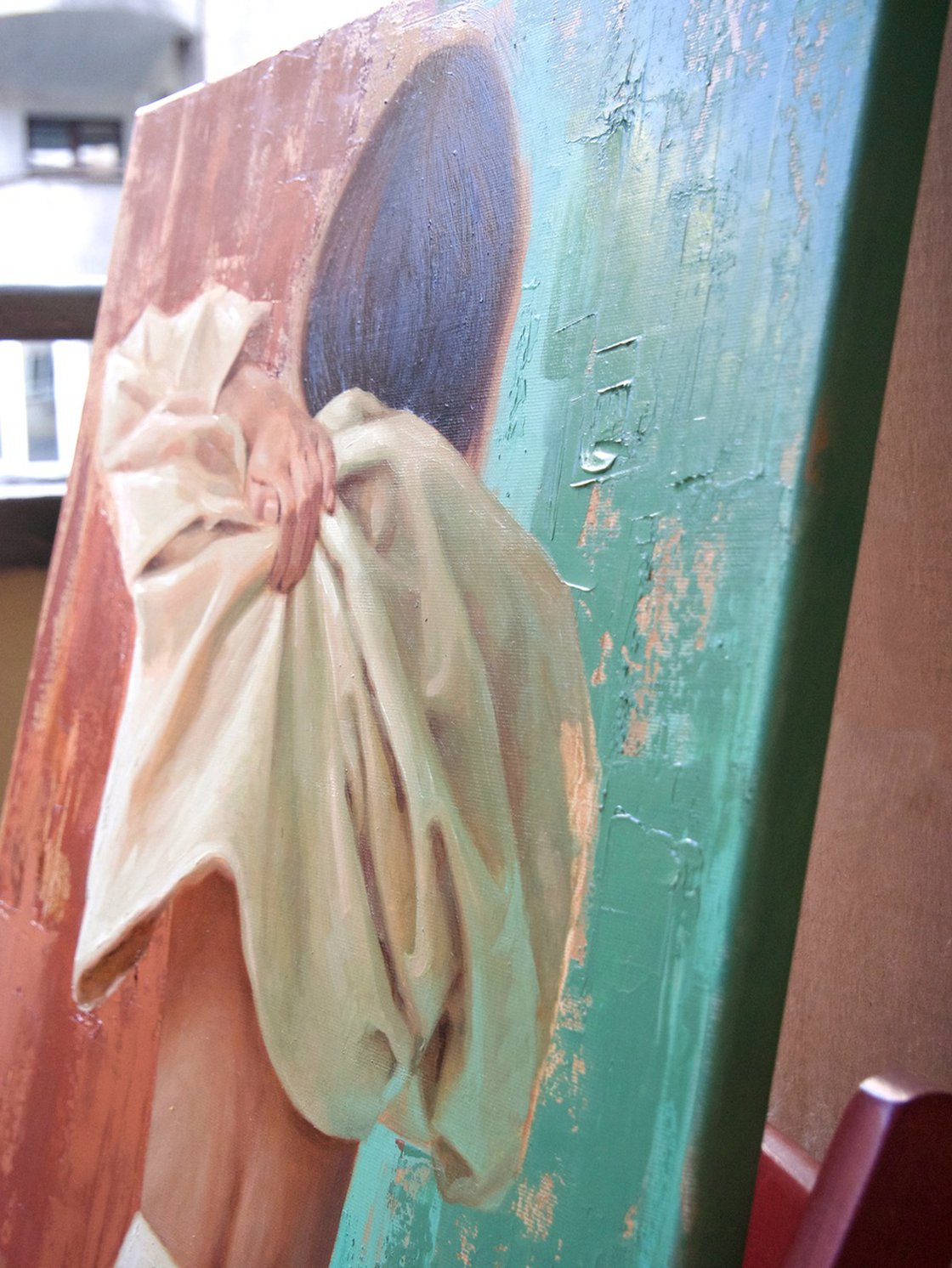 Original Oil Painting - Intrigue by Anna Bernadskaya