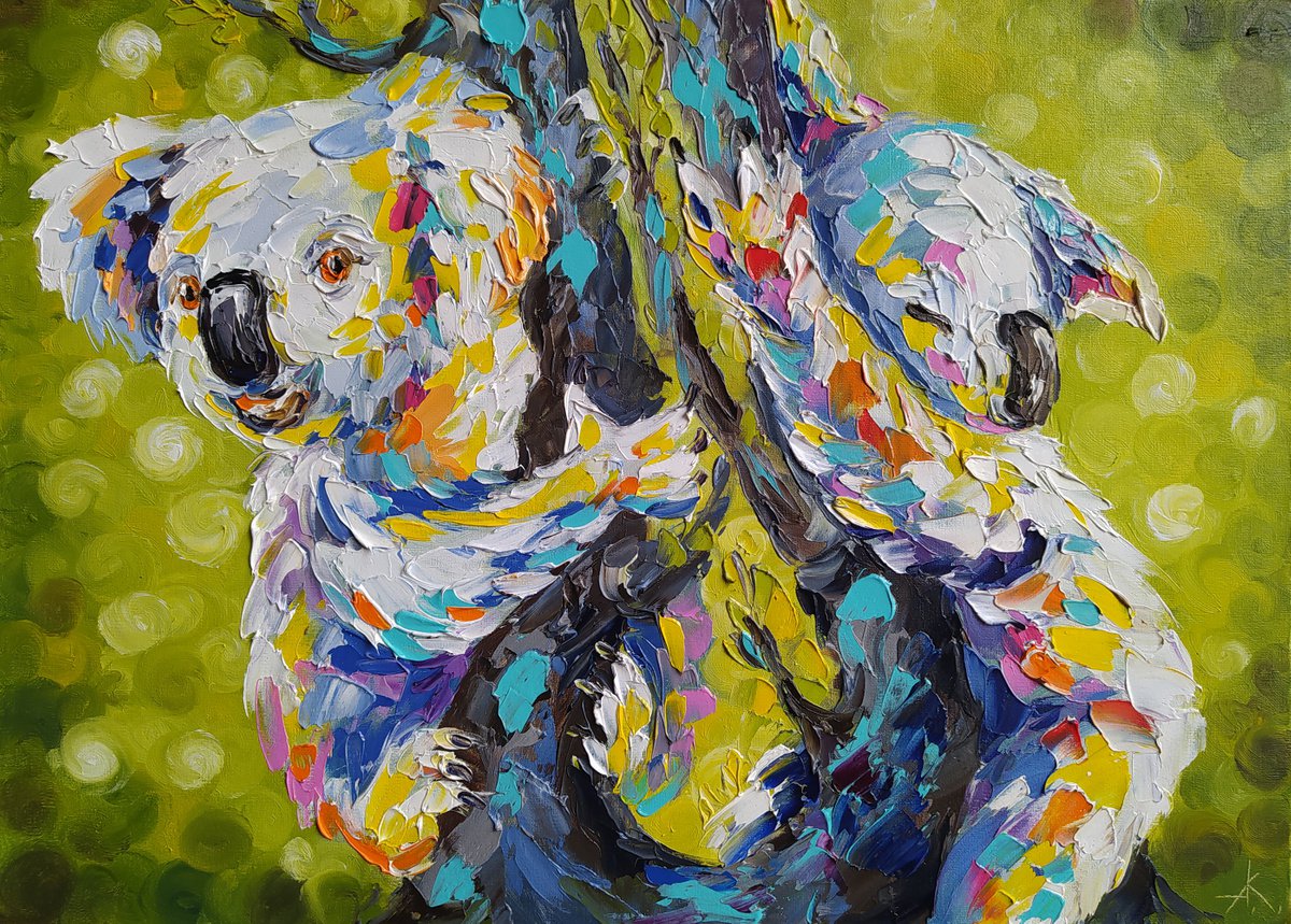 Serenity - oil painting, Australia, koala, koala oil painting, animals ...