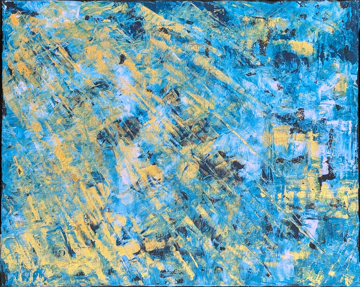 Golden Jacaranda Acrylic painting by Elizabeth McDonough | Artfinder