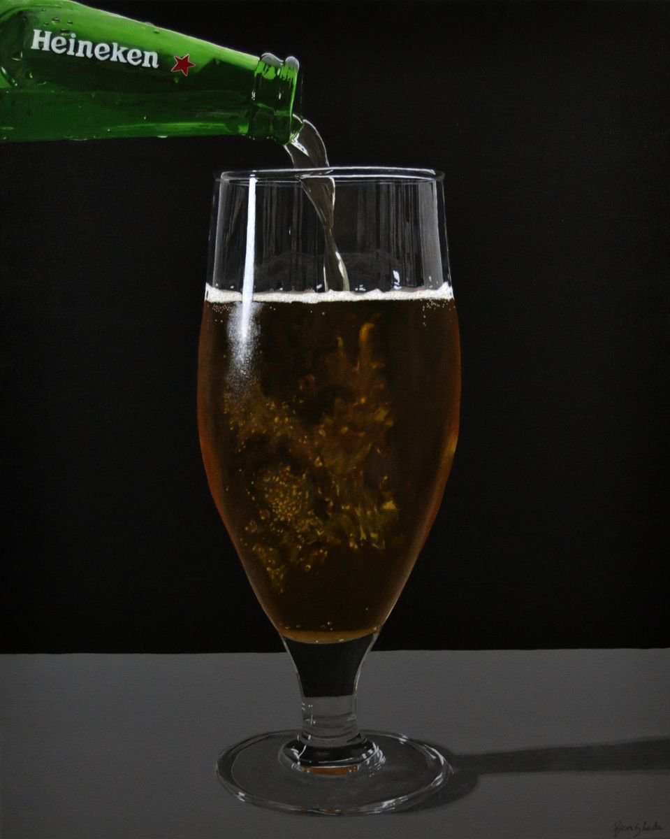 Heineken Acrylic painting by Ben Slade | Artfinder