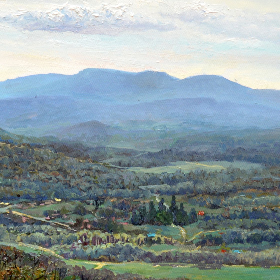 Oil painting landscape mountain valley Oil painting by Dmitry Revyakin ...