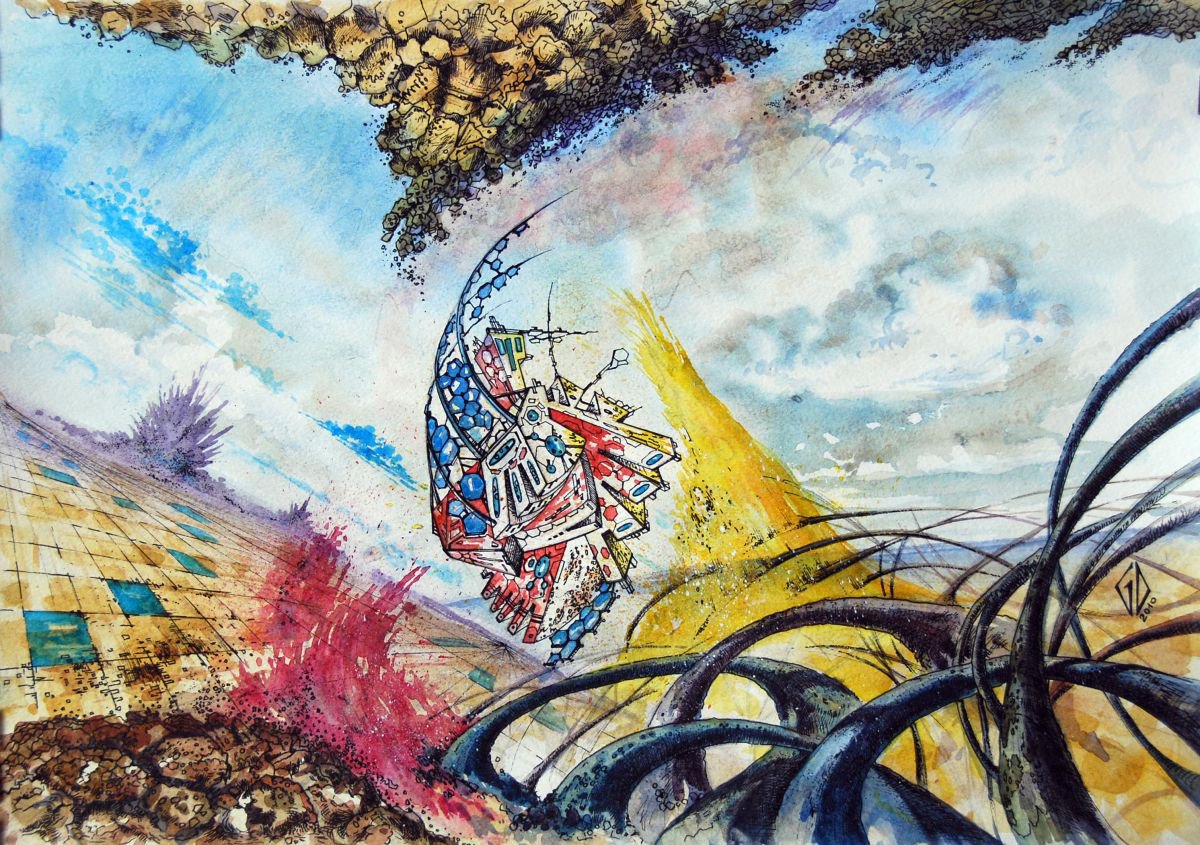 Hell of colours Watercolour by Denis Godyna | Artfinder