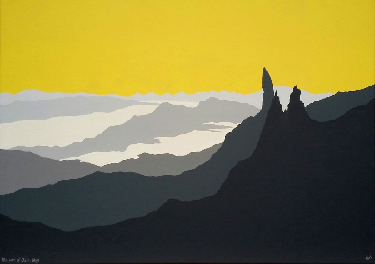 Old man of Storr, Skye, SCOTLAND Acrylic painting by Sam Martin | Artfinder