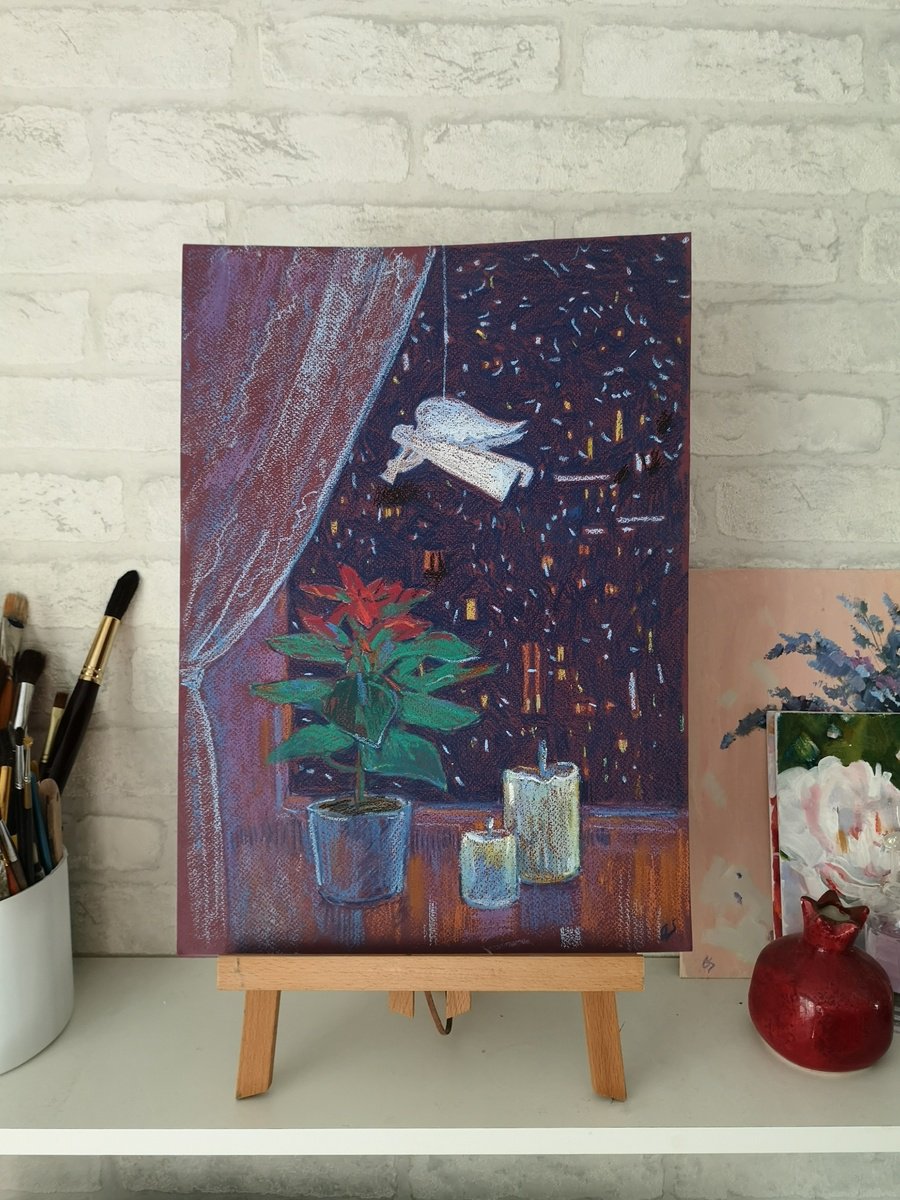 My angel Pastel drawing by Elena Sanina | Artfinder