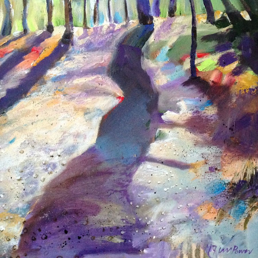 Purple Shadows Acrylic painting by Luci Power | Artfinder