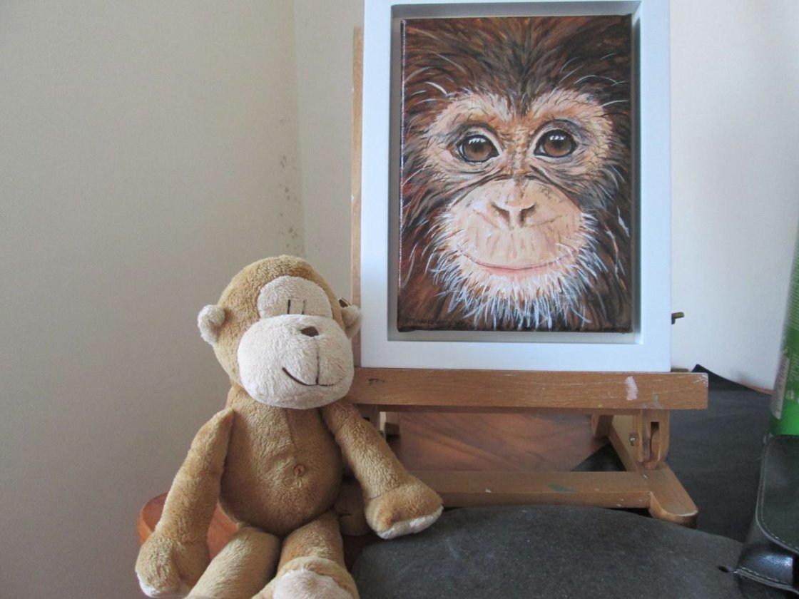 Monkey Acrylic painting: MARJANSART | Artfinder