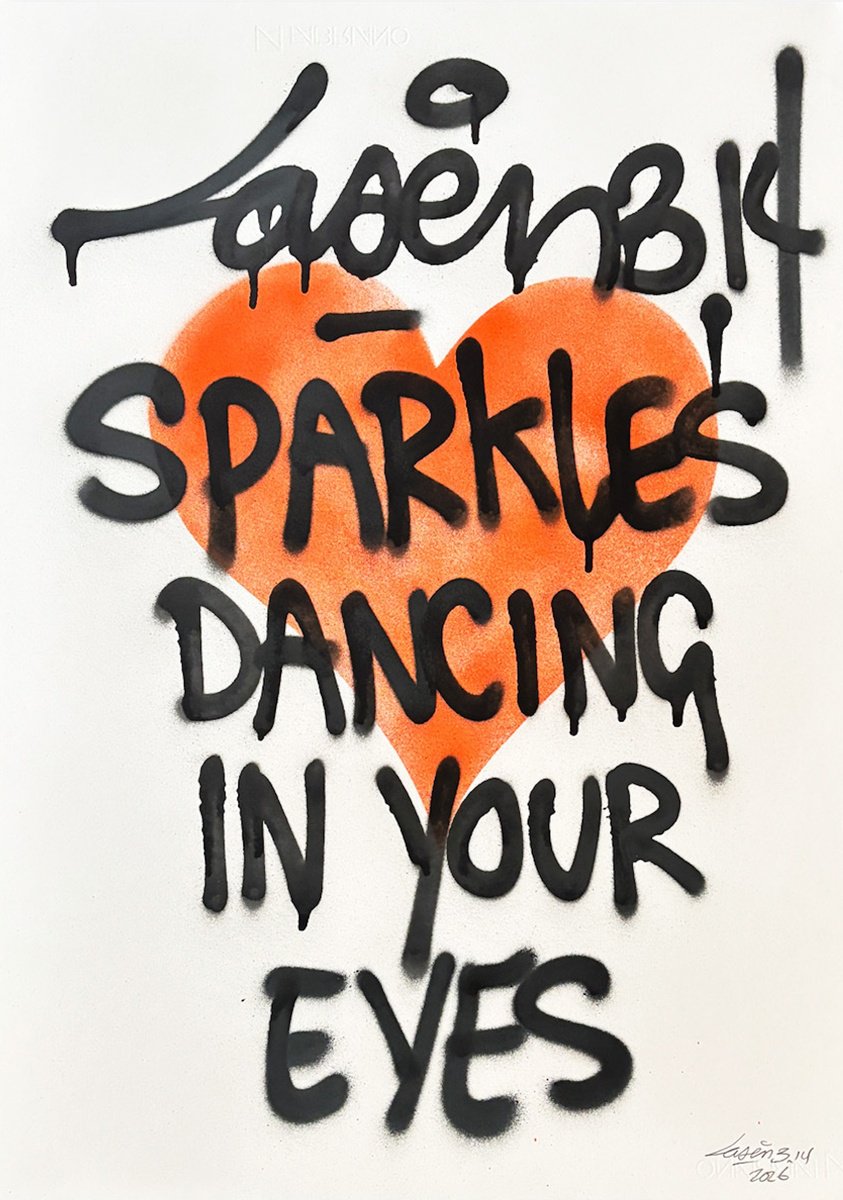 Sparkles Dancing In Your Eyes Spray paint painting: Laser 3.14 | Artfinder