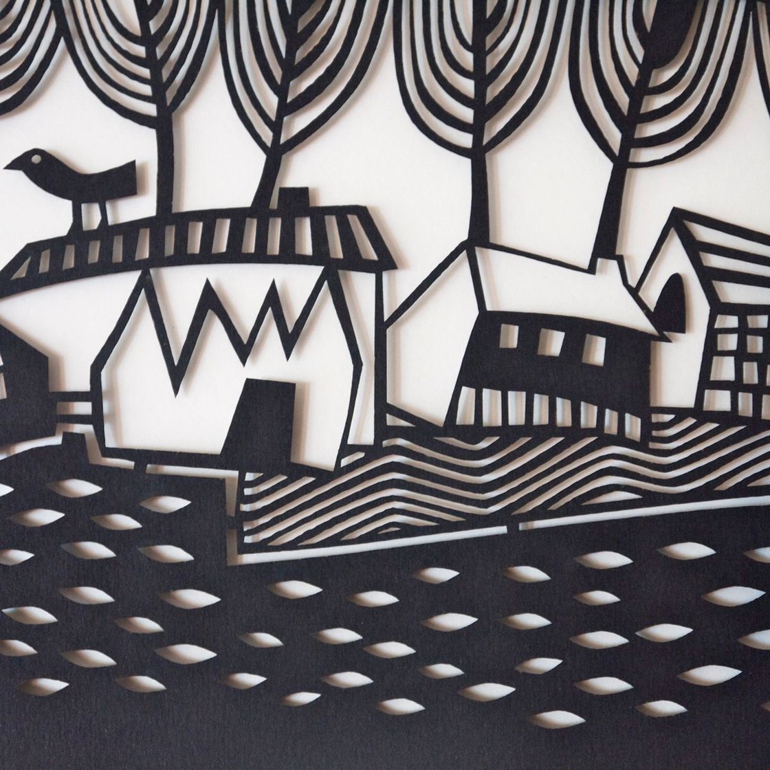 COAST PAPERCUT Print by Caroline Rees | Artfinder