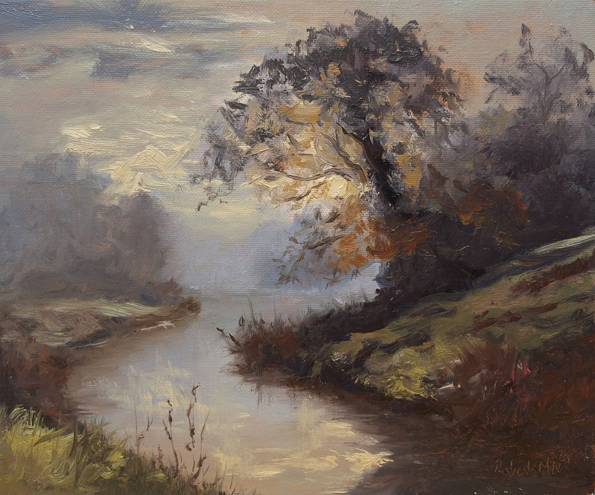 Atmospheric River Landscape Oil painting: Robert Mee | Artfinder