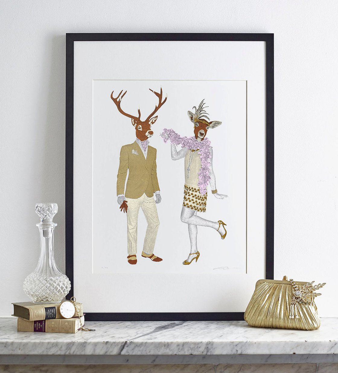 The Gatsby Stag & Doe Screenprint: Kerry Eggleton | Artfinder
