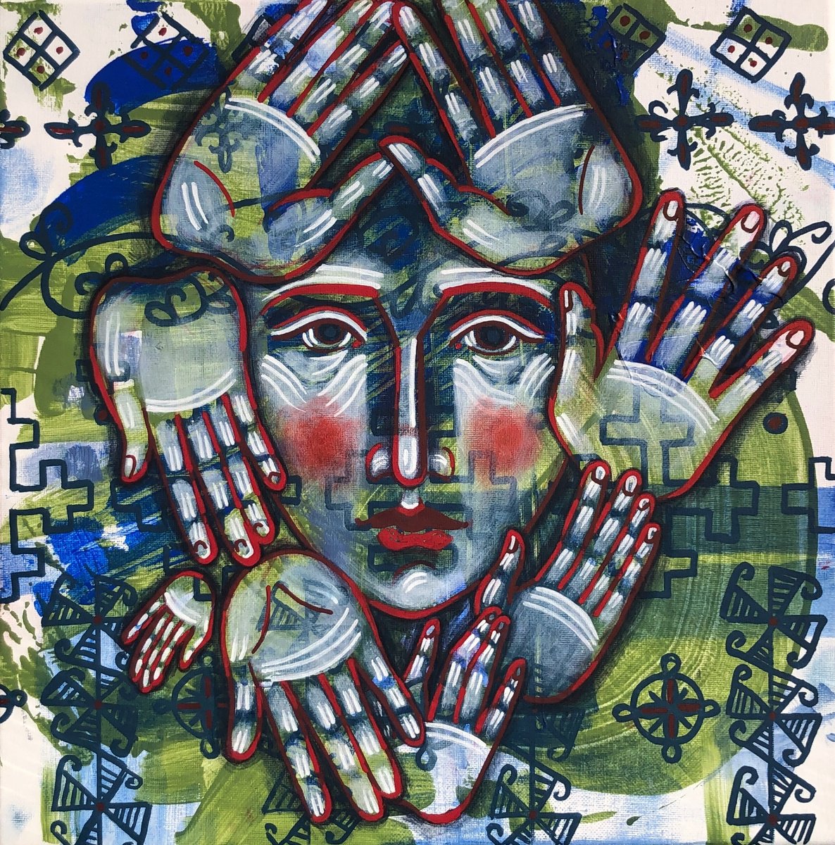 “Integrity” abstract contemporary small woman painting Acrylic painting ...