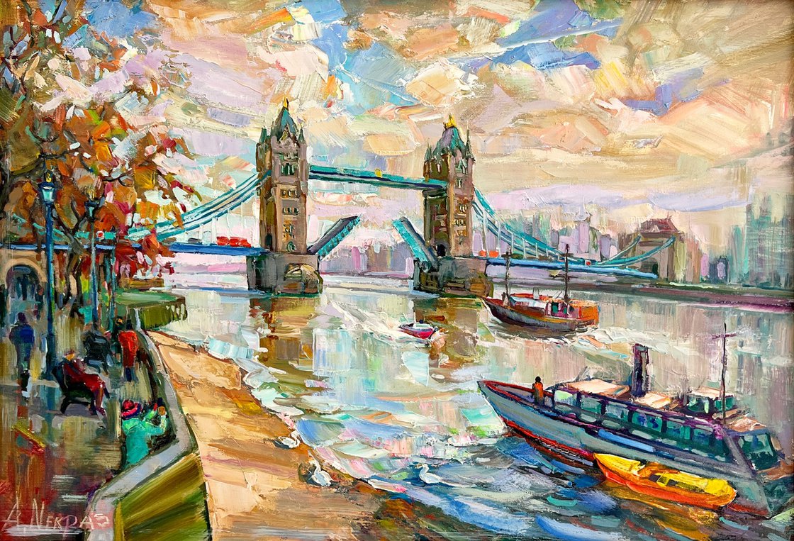 Autumn Tower Bridge Oil painting: Andriy Nekrasov | Artfinder