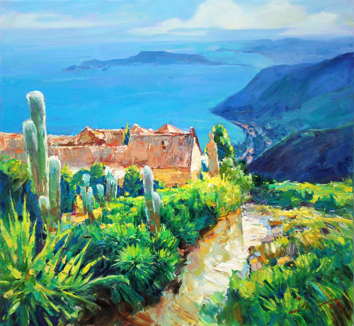 French city Eze Oil painting: Sergei Chernyakovsky | Artfinder