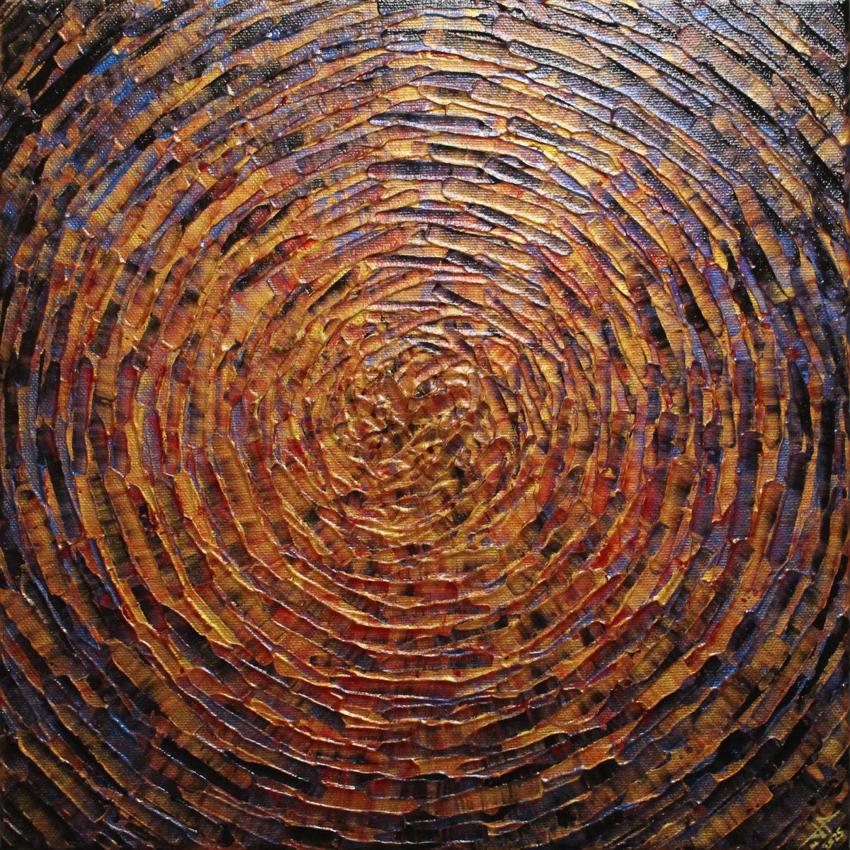 Captivating concentric shine Acrylic painting by Jonathan Pradillon ...