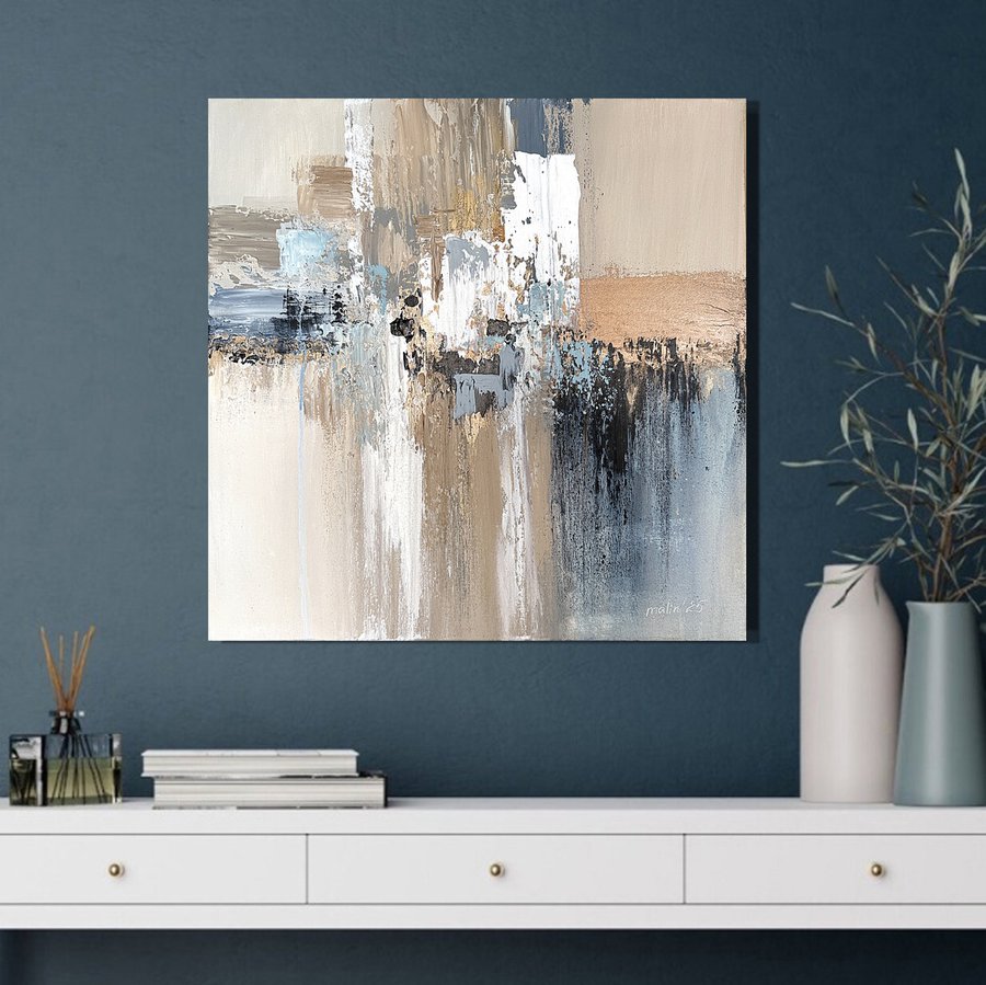 Golden Intersection Acrylic painting: Tatiana Malinovscaia | Artfinder