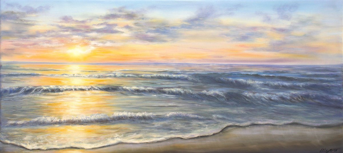 Seascape "Eternal horizon" Oil painting: Ludmilla Ukrow | Artfinder